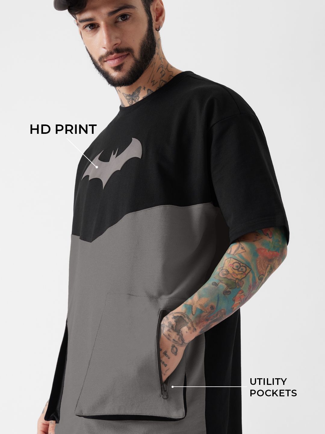 Buy Batman: HD Logo Oversized T-Shirts Online