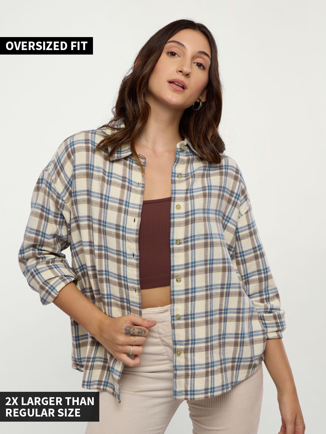 Buy Solids: Blue Tint Boyfriend Shirt Online