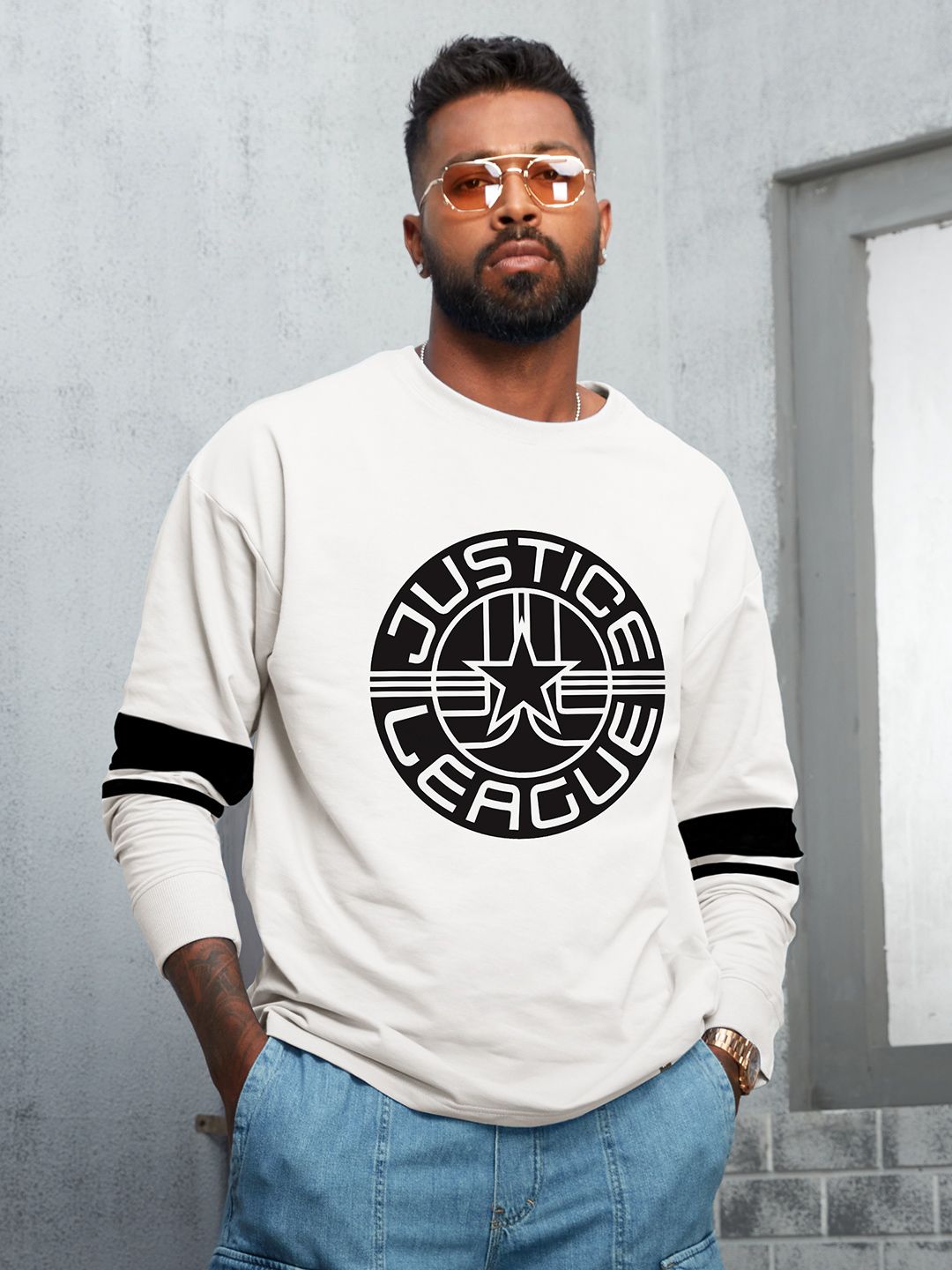 Buy Justice League Classic Logo Oversized Full Sleeve T-Shirts Online