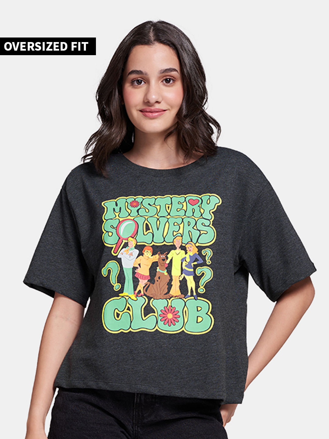 Buy Solids Black Womens Oversized T Shirt Online At The Souled Store