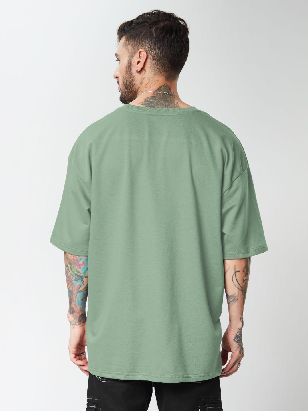 Buy Solids: Jade Green Oversized T-Shirts Online