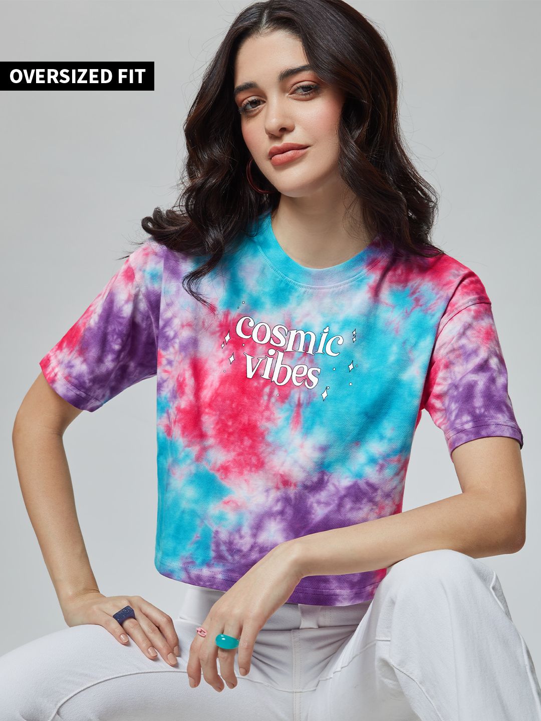 Buy Cosmic Vibes Oversized Crop Top Online
