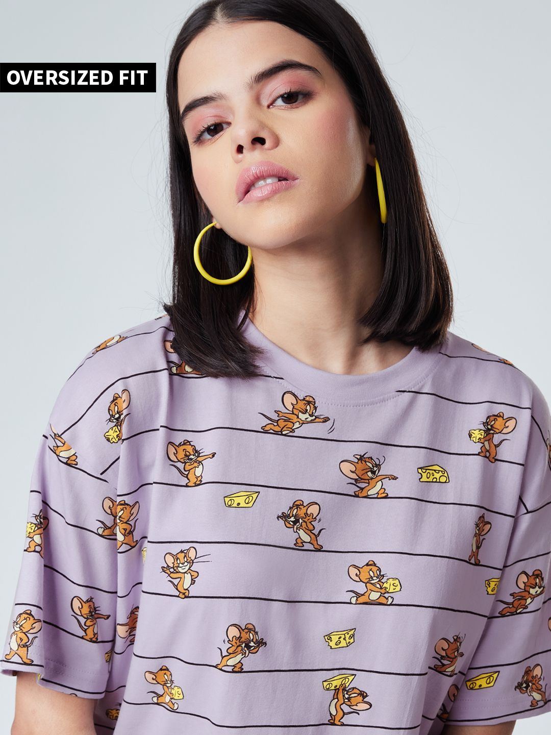 Buy Sabrina: Doodle Pattern Women Oversized Cropped Shirts