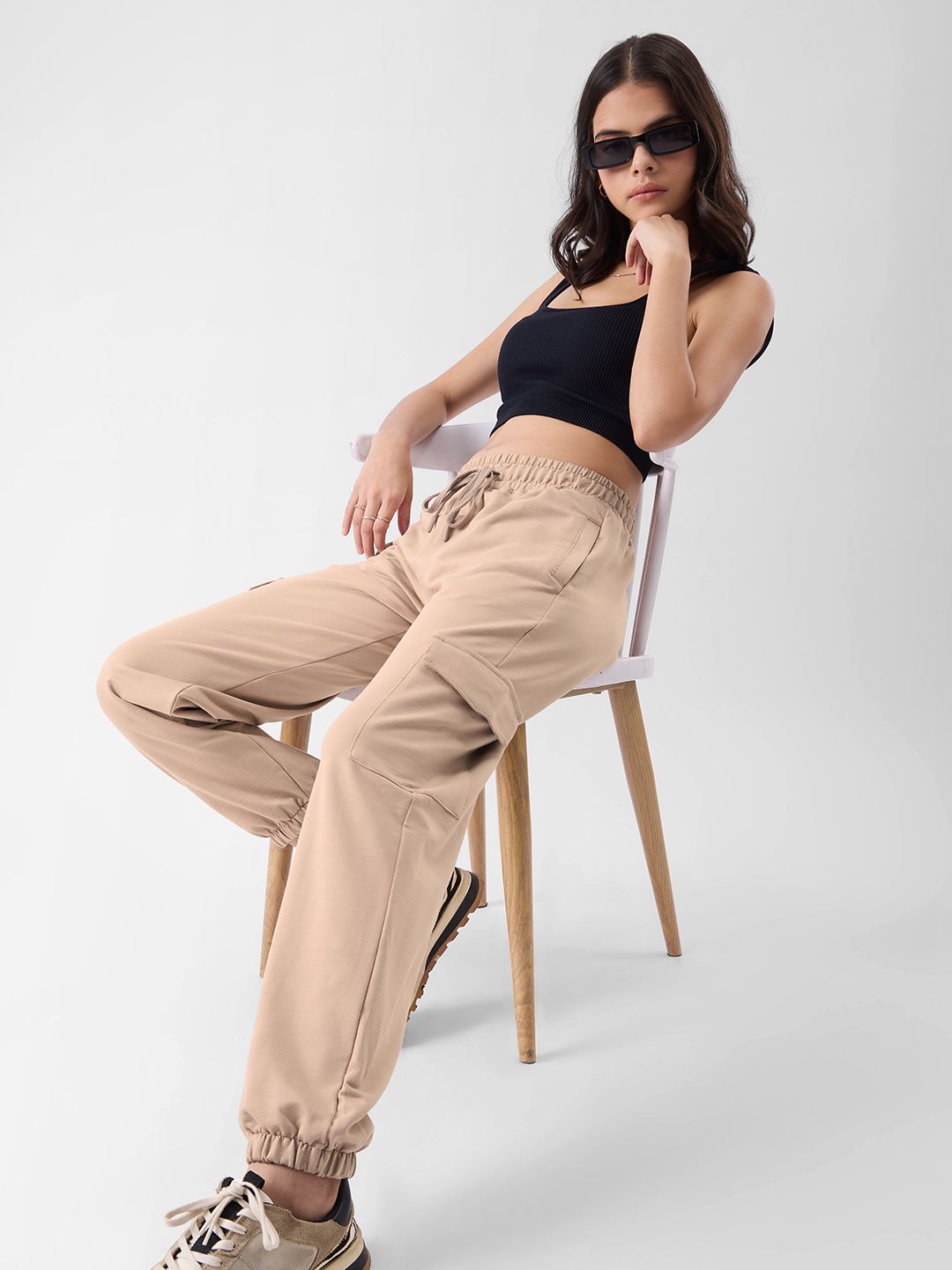 Buy Solids: Mushroom Women Easy Joggers Online