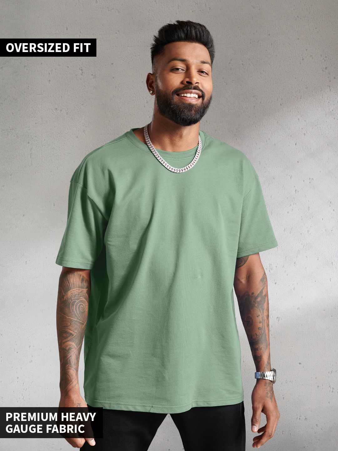Buy Solids: Jade Green Oversized T-Shirts Online