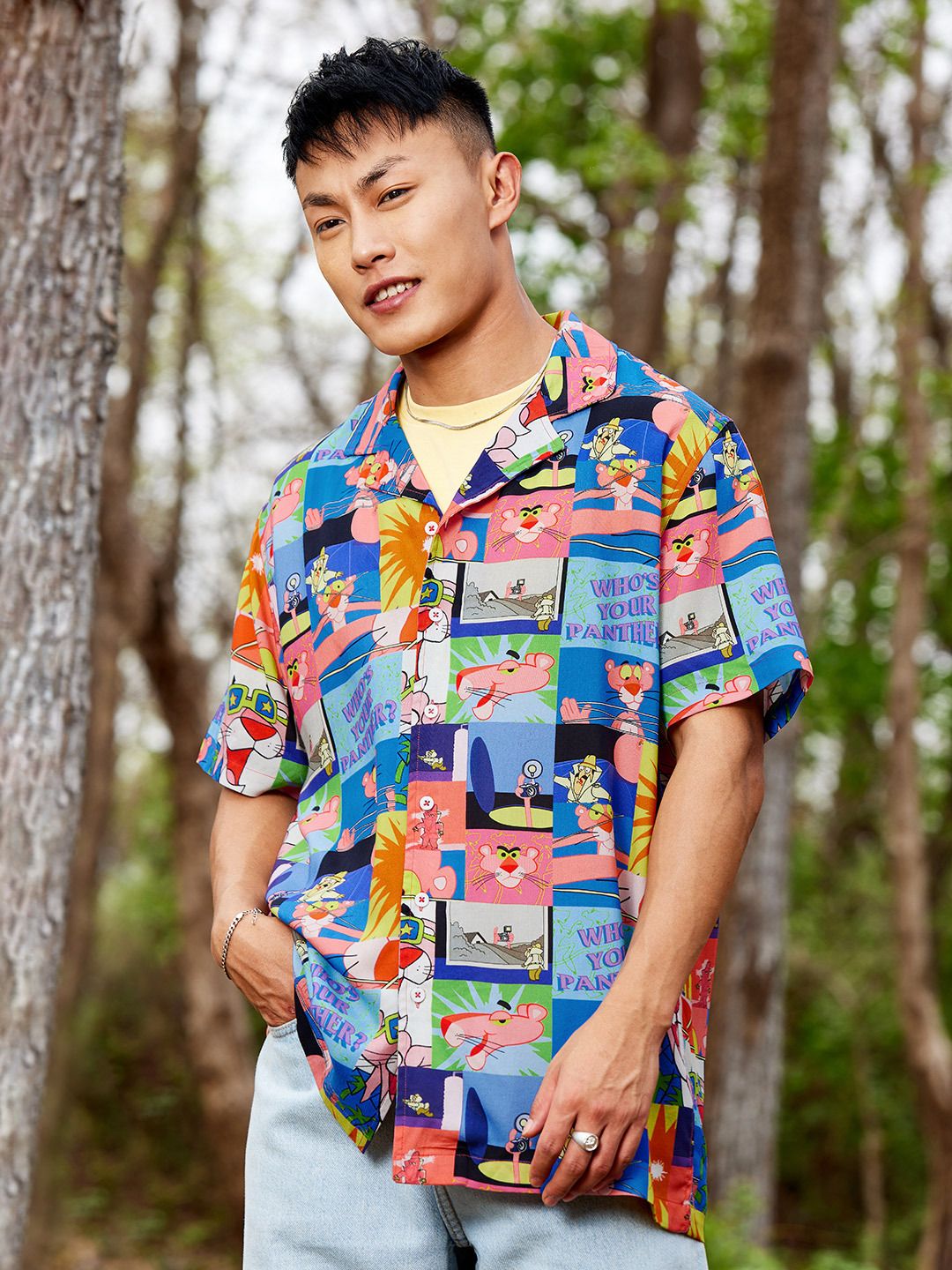 Buy Pink Panther: Pattern Summer Shirts Online