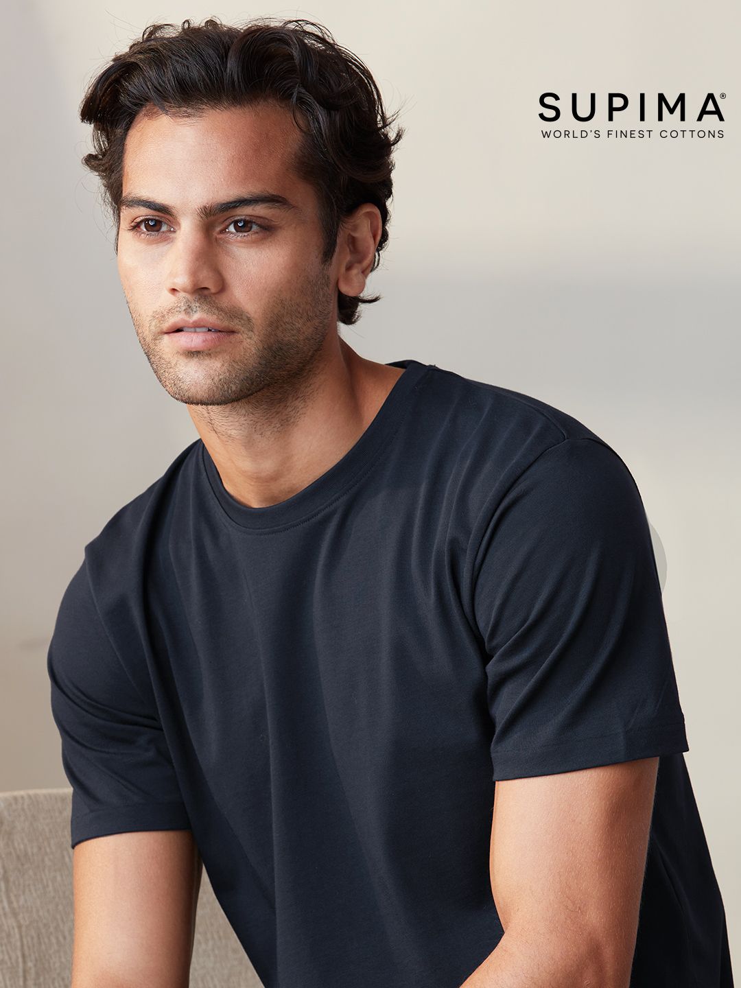 Buy Solids: Navy Blue (Supima) T-Shirts Online