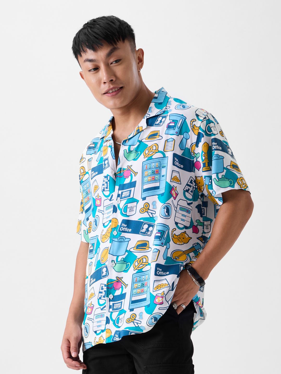 Buy The Office: Dunder Mifflin's Pattern Summer Shirts Online