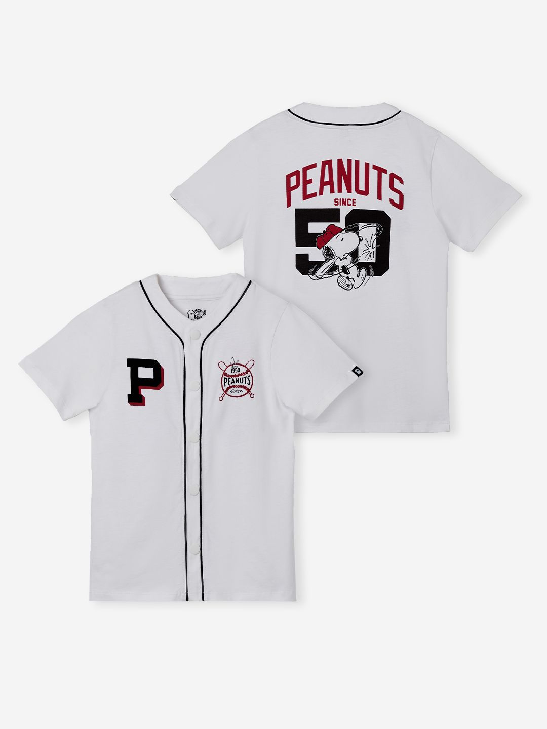 Buy Peanuts: Baseball Knit Shirt Red Online