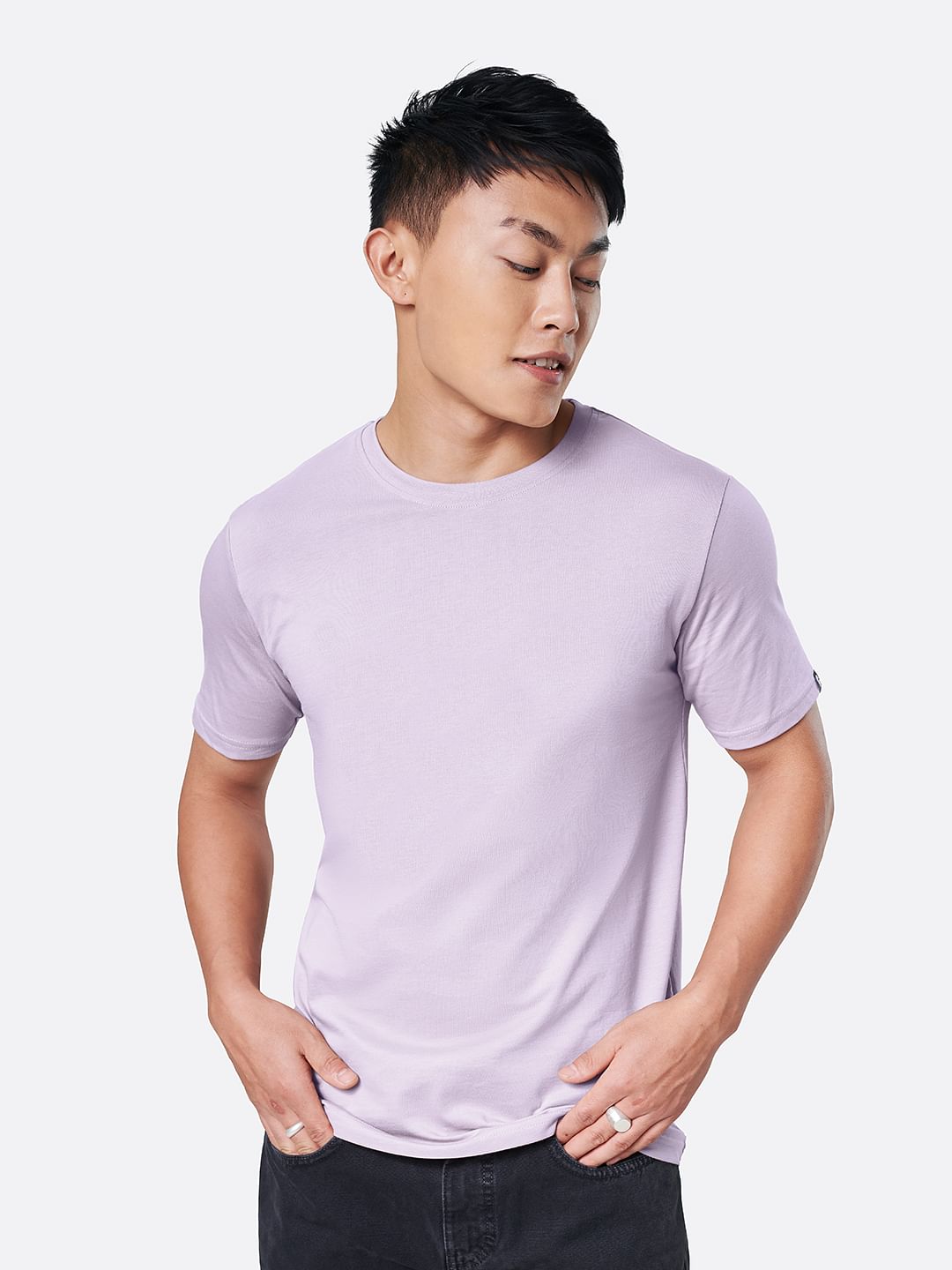 Buy Solids Lavender T Shirts Online