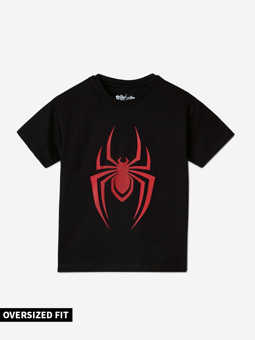 Marvel: Spider-Man Logo Boys Cotton Oversized T-Shirts