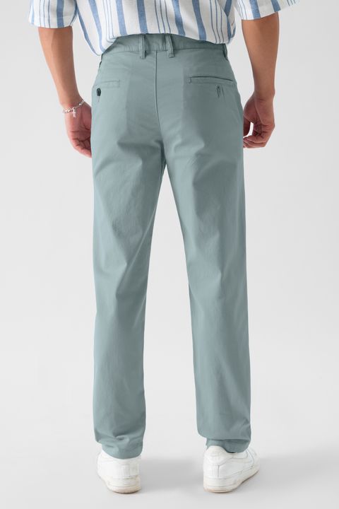 Buy Solids: Blue Slate Men's Chino Pants Online