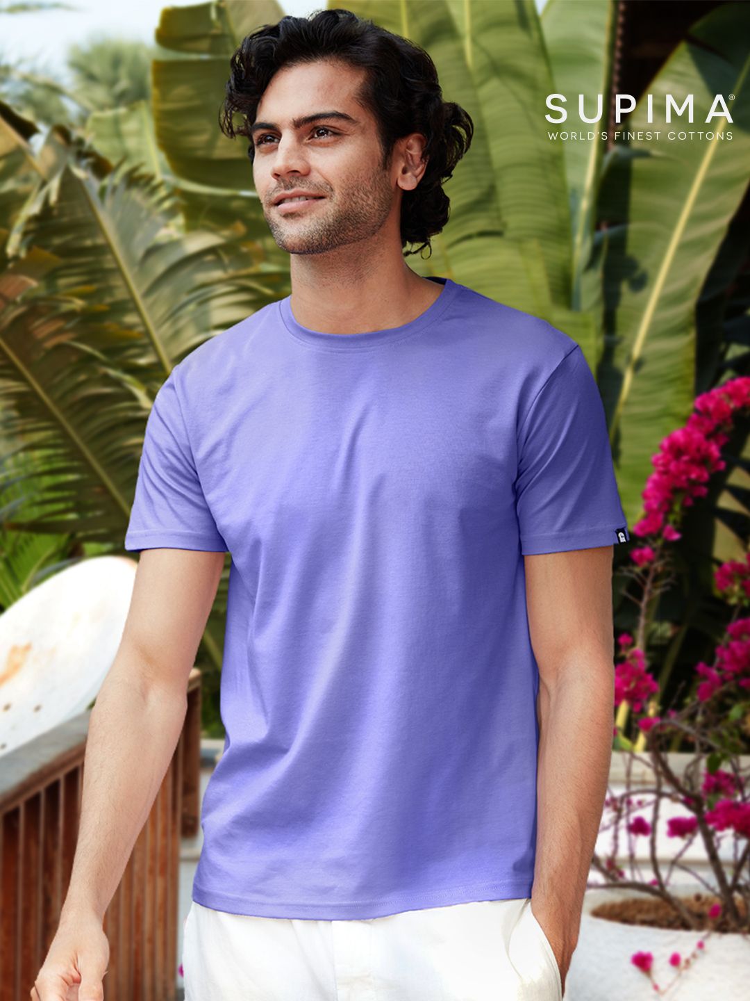 Buy Solids: Periwinkle (Supima) T-Shirts Online