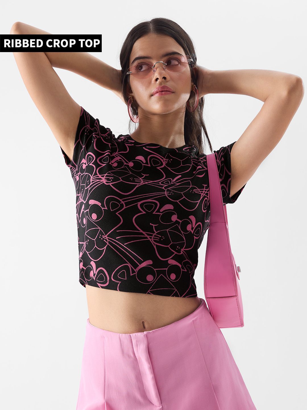 Buy Pink Panther: Faces Women's Cropped Tops online at The Souled Store