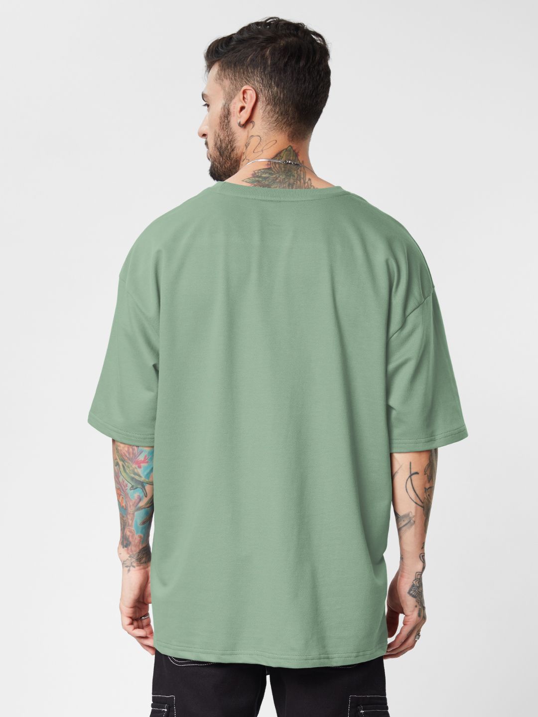 Buy Solids: Jade Green Oversized T-Shirts Online