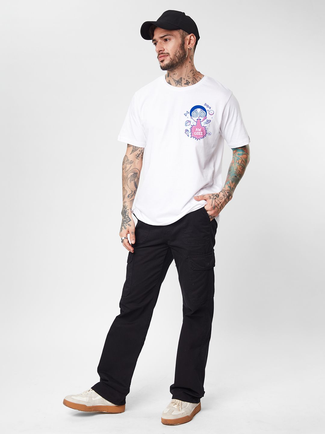 Buy Rick And Morty: Aw Geez Oversized T-shirt Online.