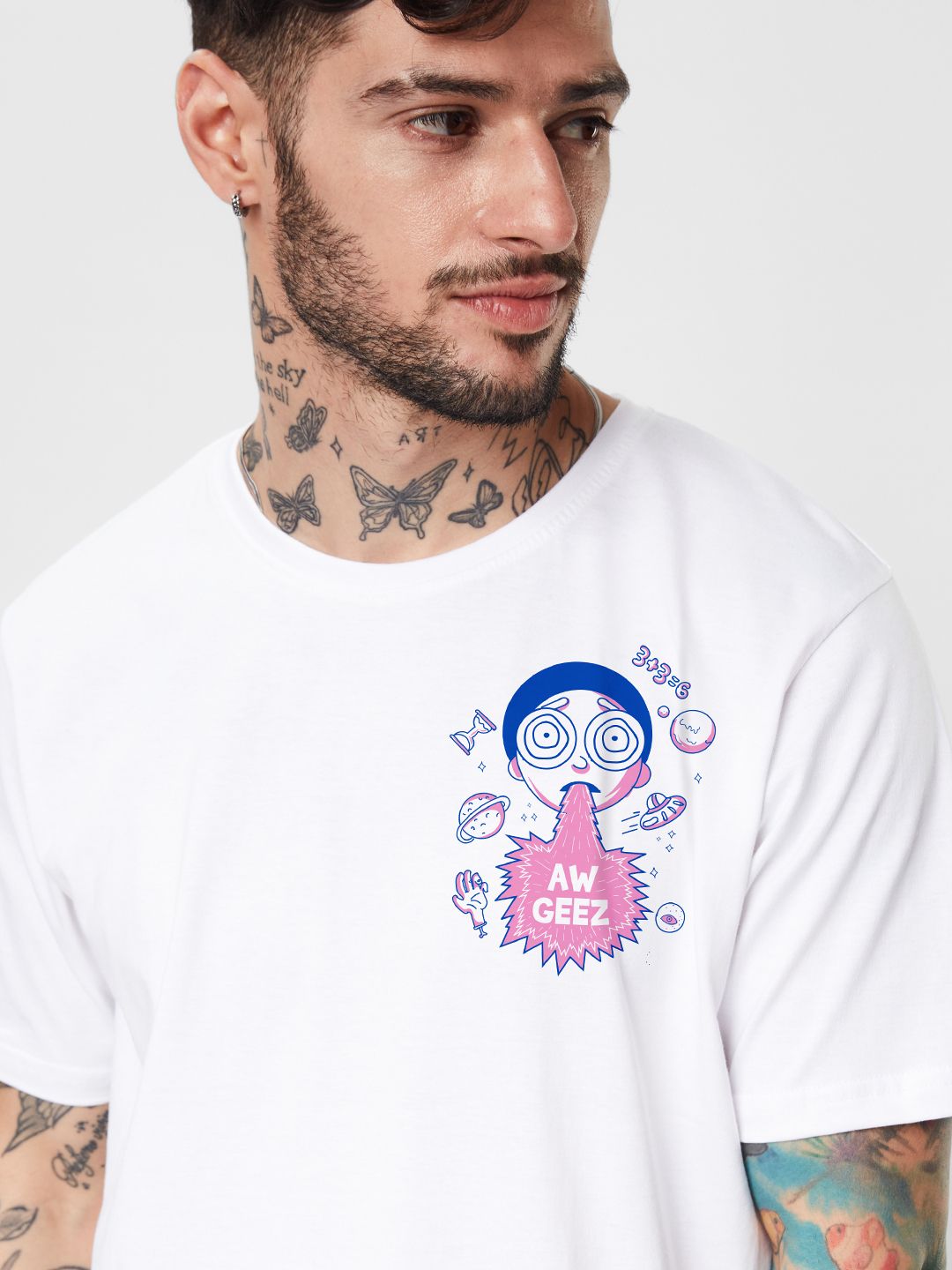 Buy Rick And Morty: Aw Geez Oversized T-shirt Online.