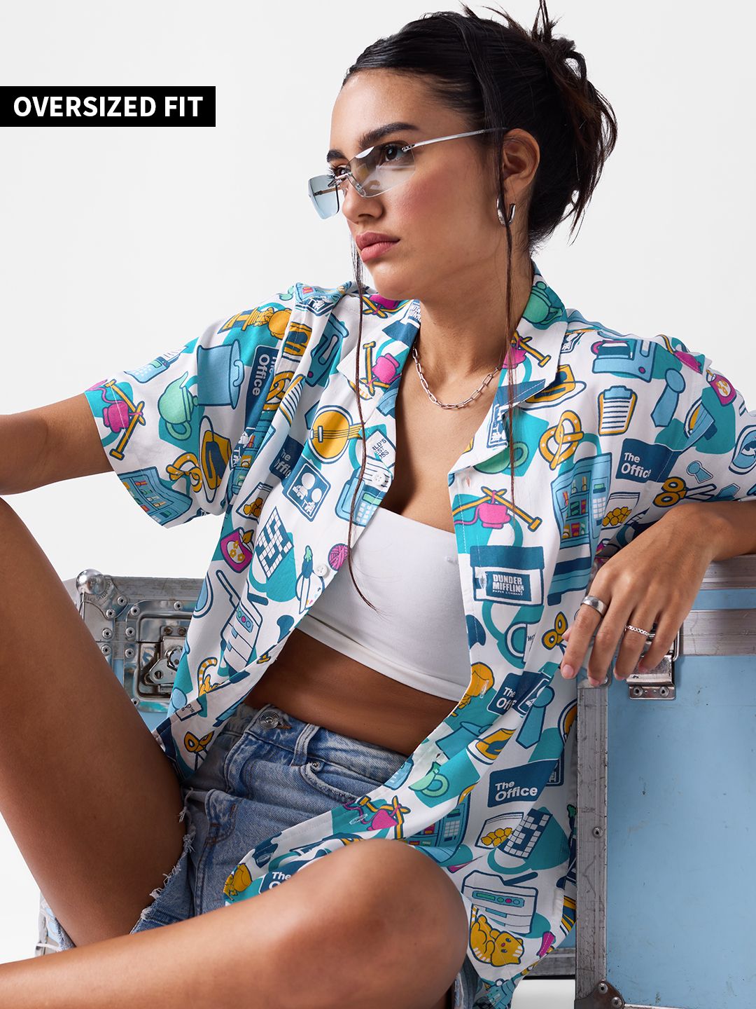 Buy The Office: Dunder Mifflin's Pattern Boyfriend Shirt Online