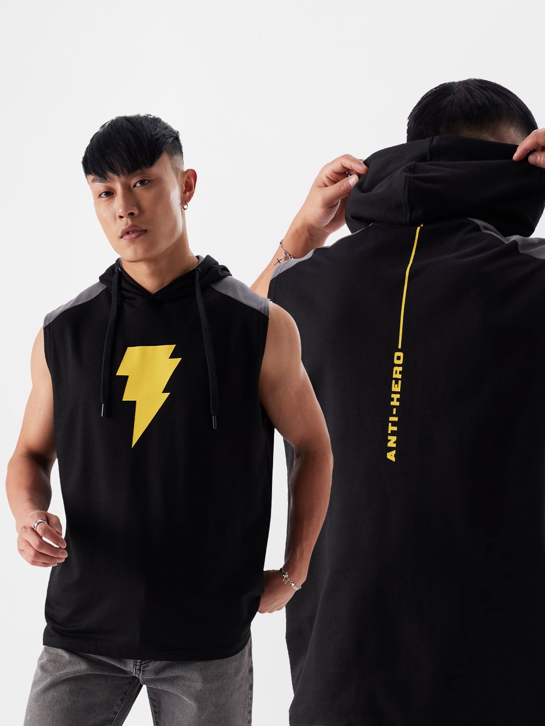 Buy Black Adam: Anti Hero Men Hooded Vest For Men Online.