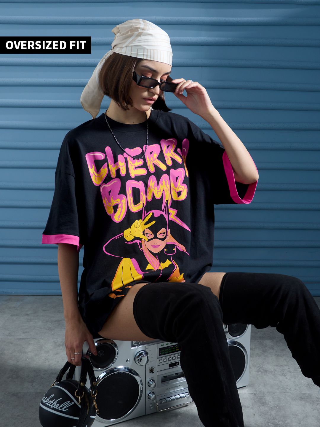 Buy Batgirl: Cherry Bomb Women Oversized T-Shirts Online