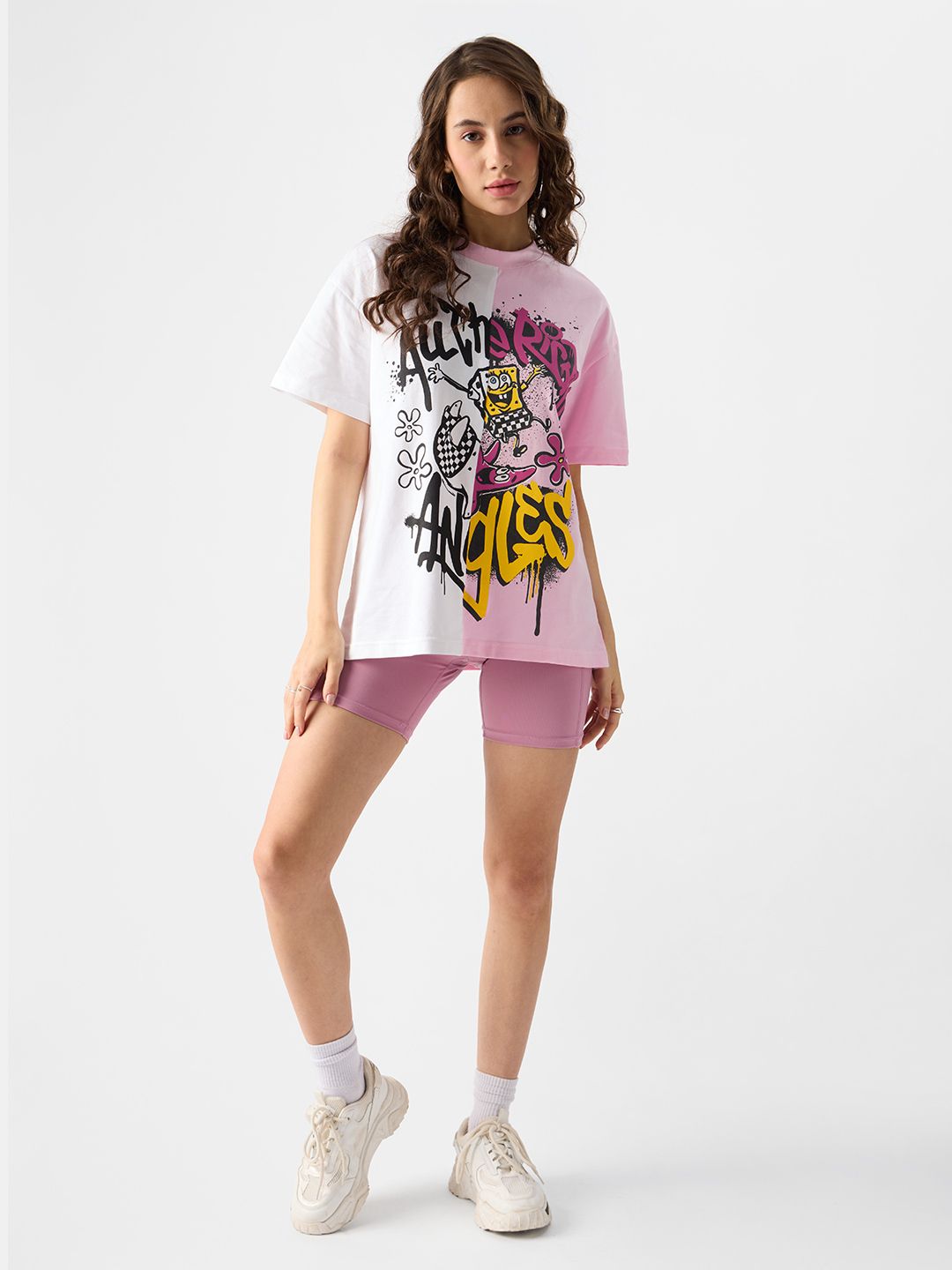 Buy SpongeBob: All The Right Angles Women Oversized T-Shirts Online