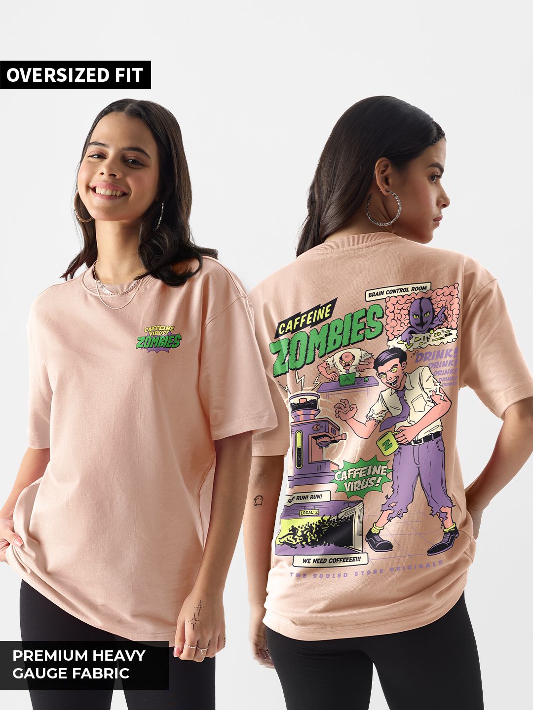 Buy TSS Originals: Caffeine Zombies Boyfriend T-Shirts Online