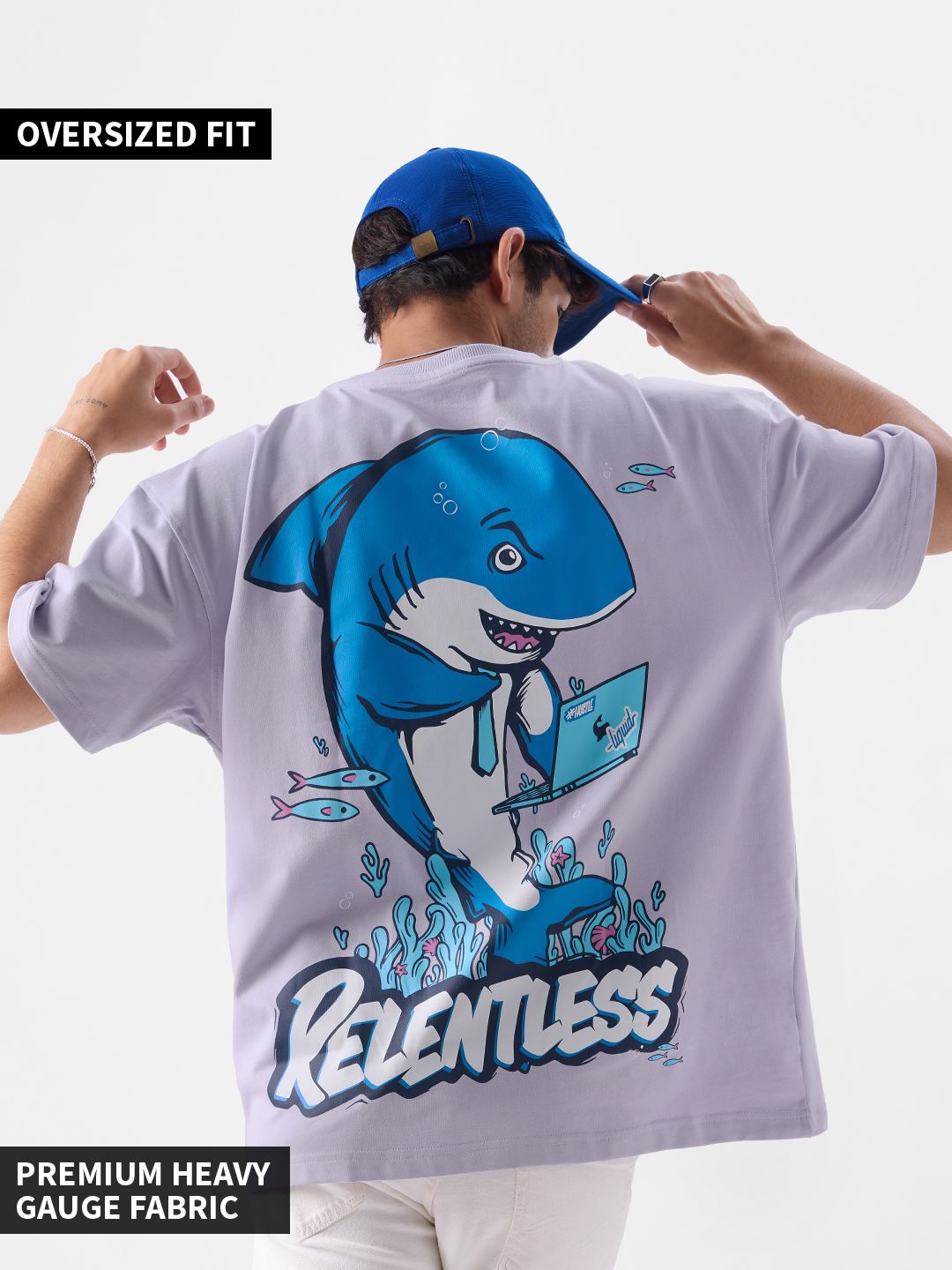 Buy TSS Originals: Relentless Shark Oversized T-Shirts Online