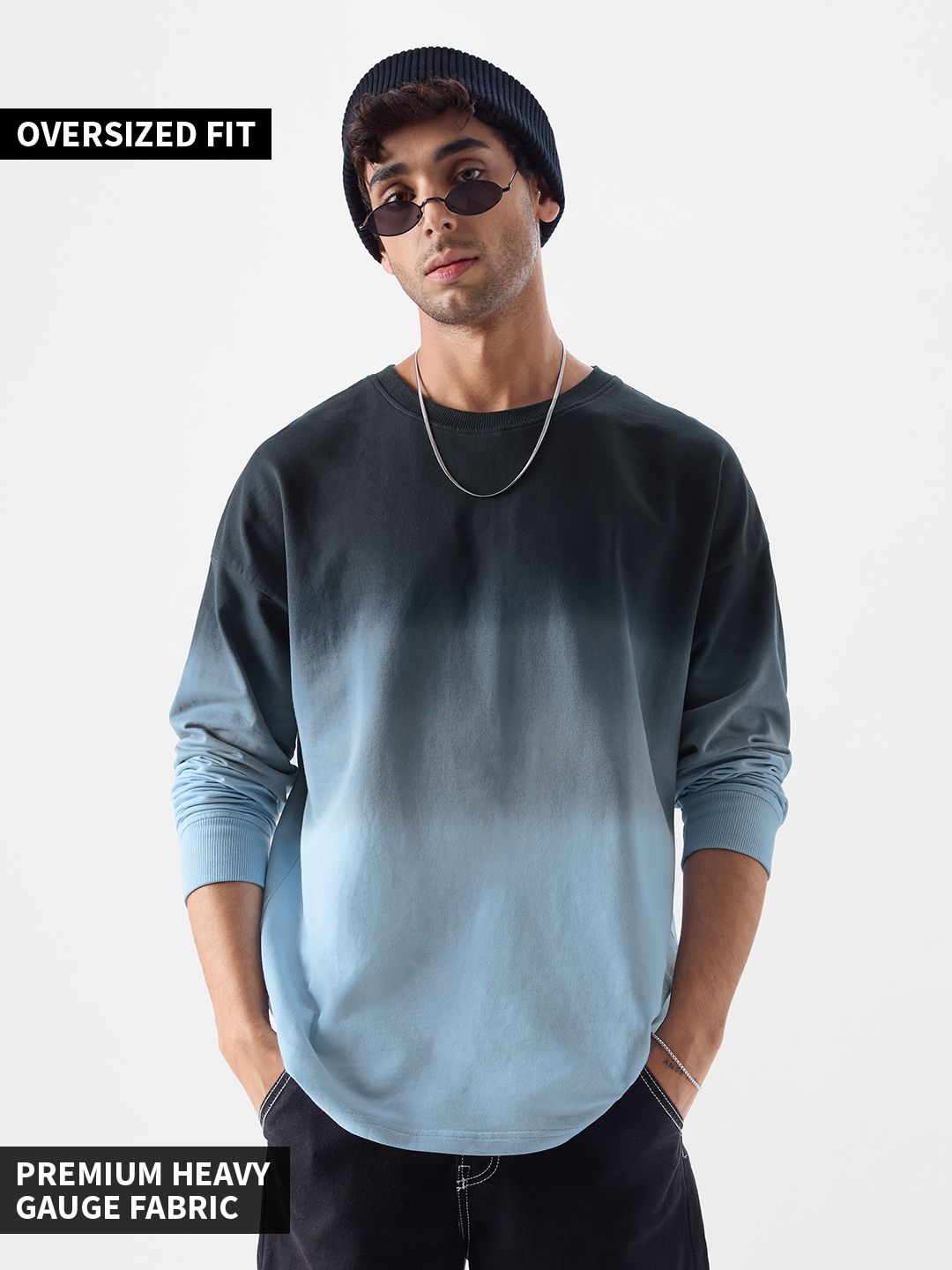 Buy TSS Originals: Midnight Oversized Full Sleeve T-Shirt Online