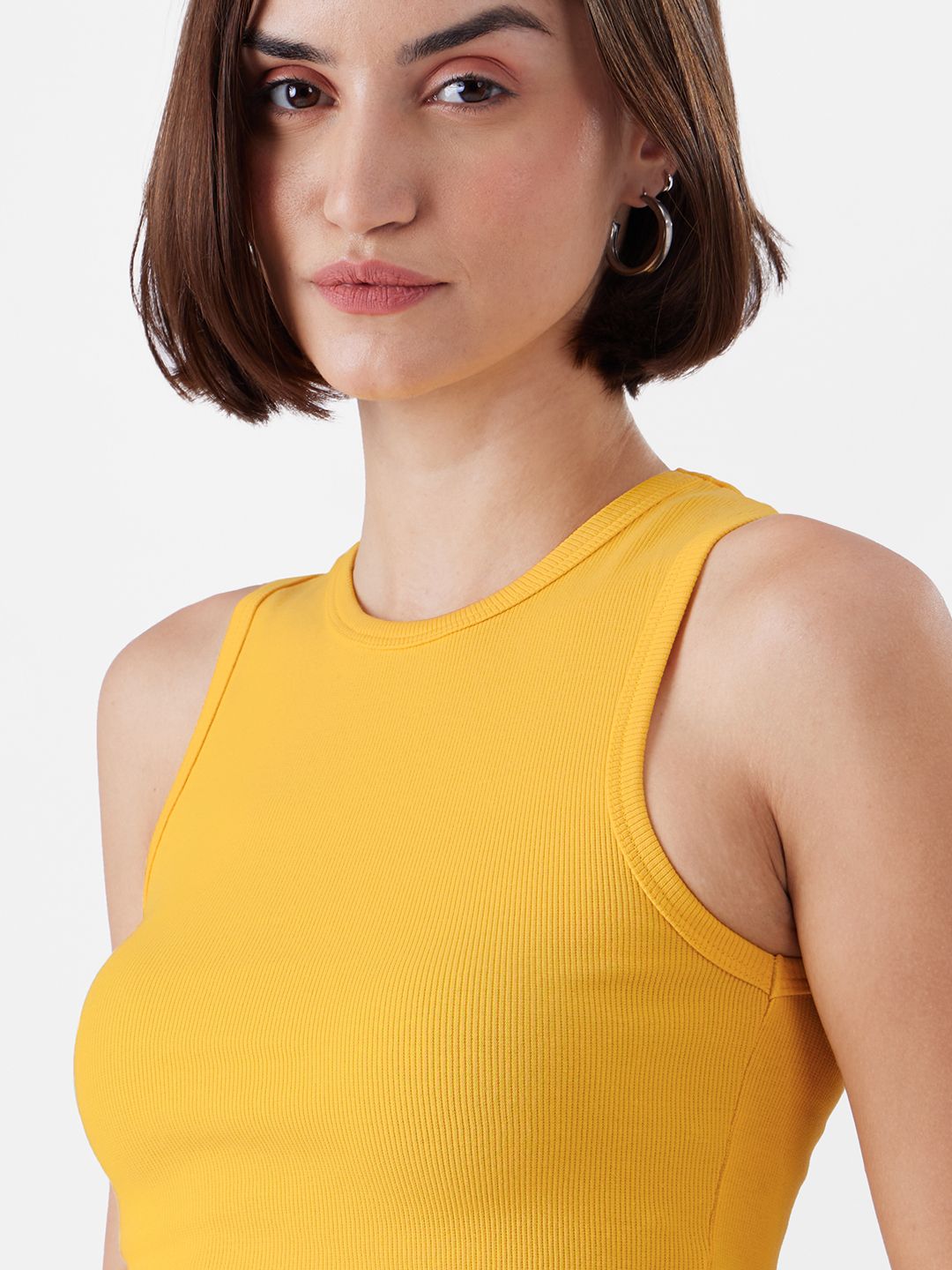 Buy Solids: Lemon Cropped Tank Tops online at The Souled Store.