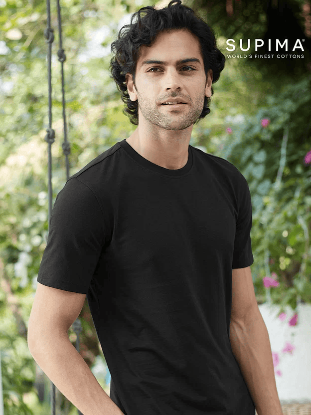 Buy Solids: Black (Supima) T-Shirts Online