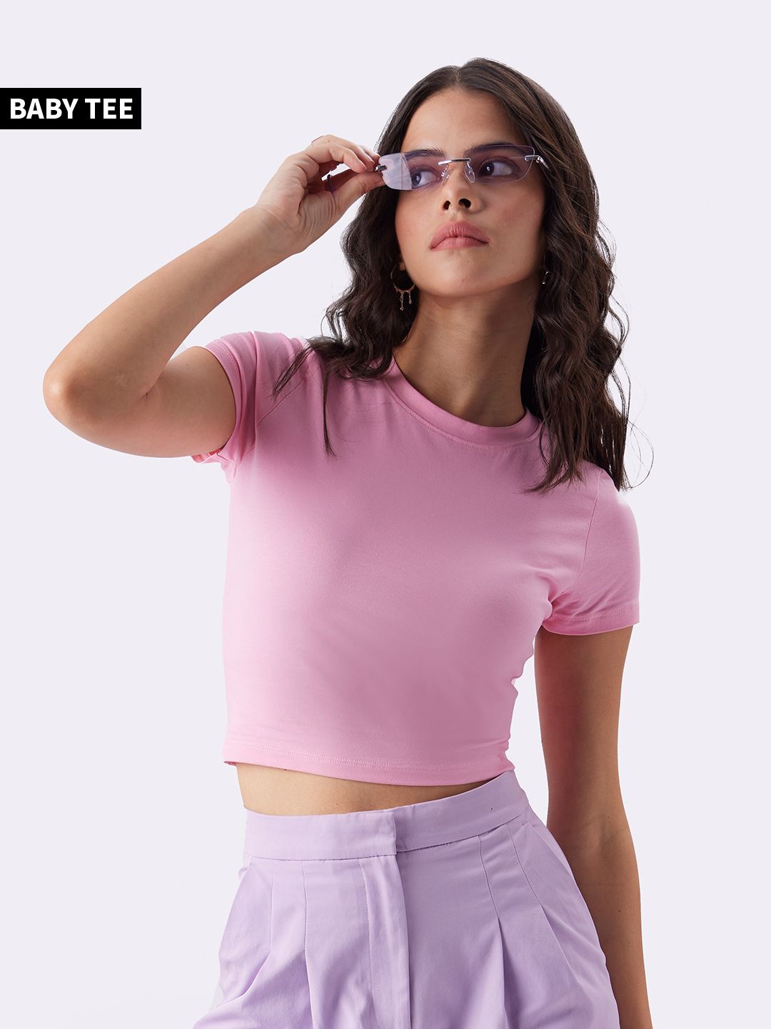 Buy Solids: Candy Pink Women Crop Tops Online