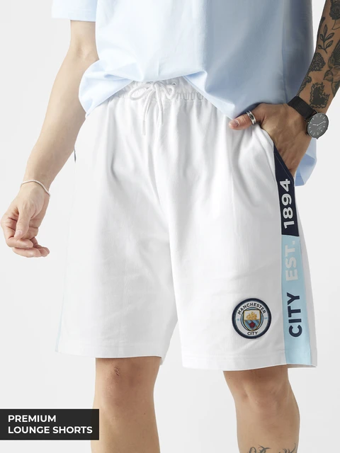 Buy Manchester City: Crest Men Lounge Shorts Online
