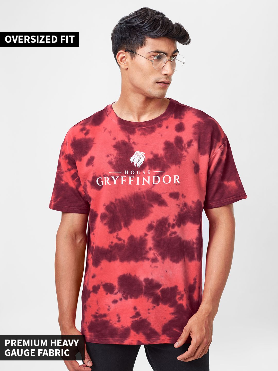 Buy Harry Potter House Gryffindor (Tie Dye) Oversized T-Shirts Online