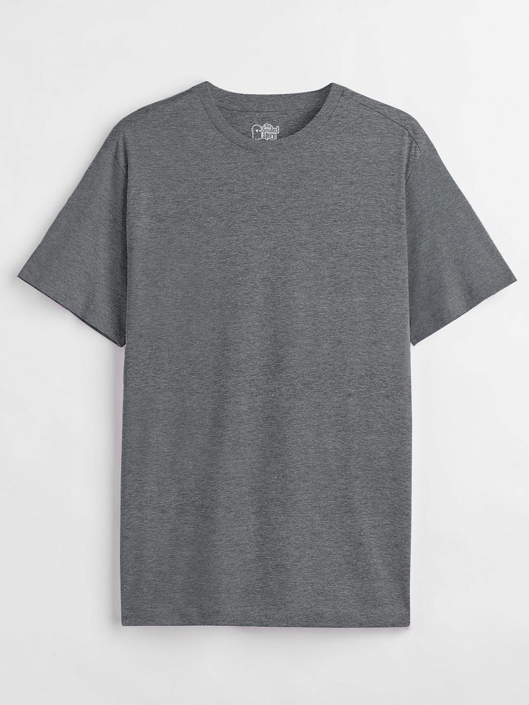 Solids: Winter Grey Melange T-Shirts at The Souled Store