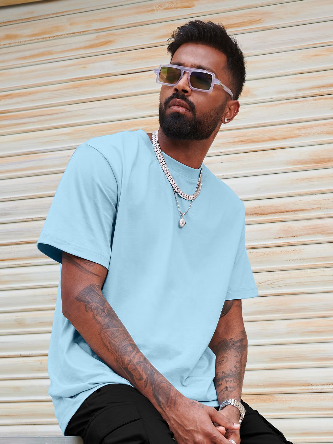 Buy Solids: Sky Blue T-Shirts, Unisex T-shirts online at The Souled Store.