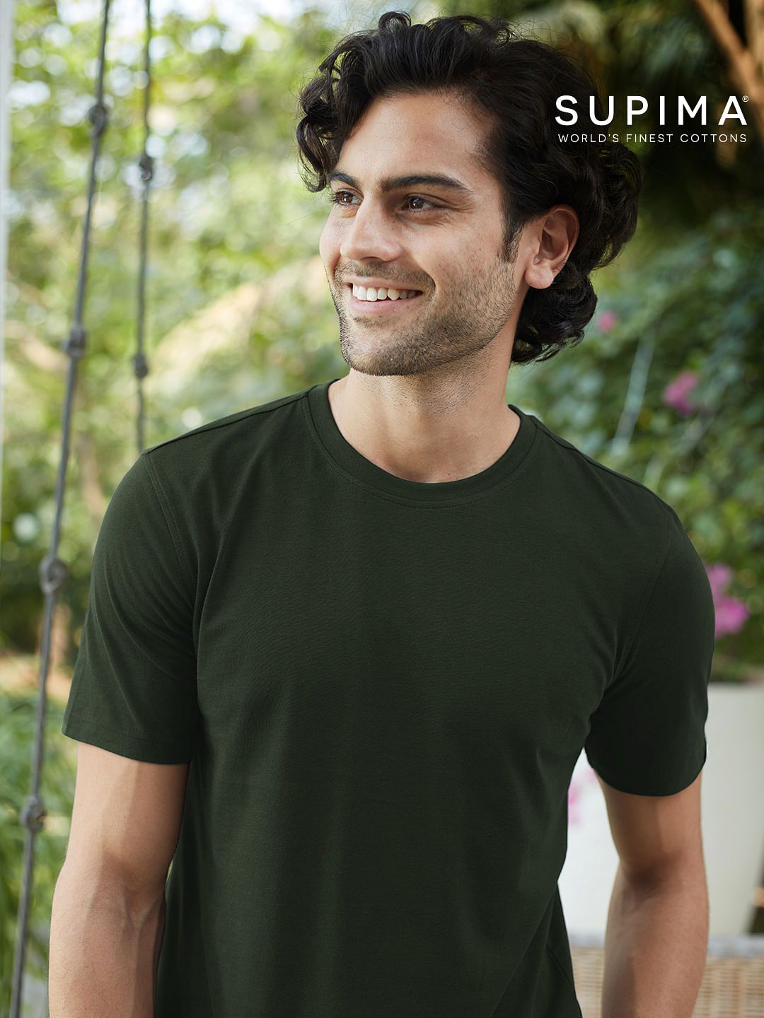 Buy Solids: Dark Olive (Supima) T-Shirts Online