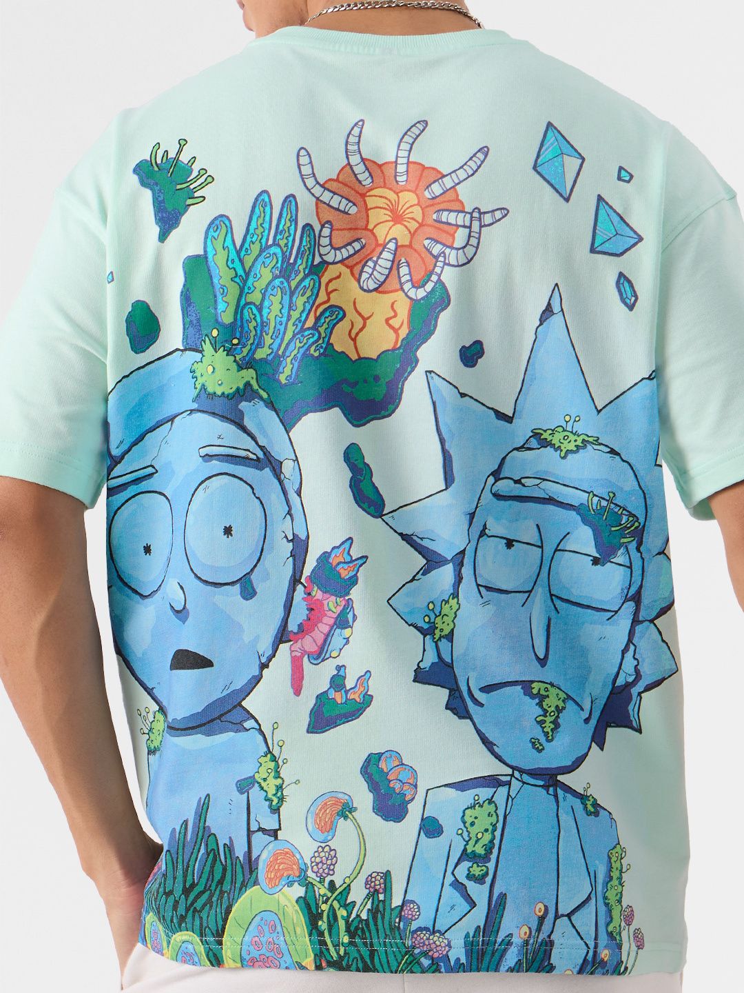 Buy Ricky and Morty: Portal to Happiness Men Oversized Tshirt Online.