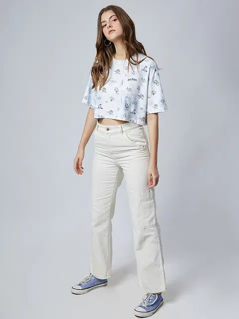 Buy Harry Potter Tie Dye Oversized Crop Top Online