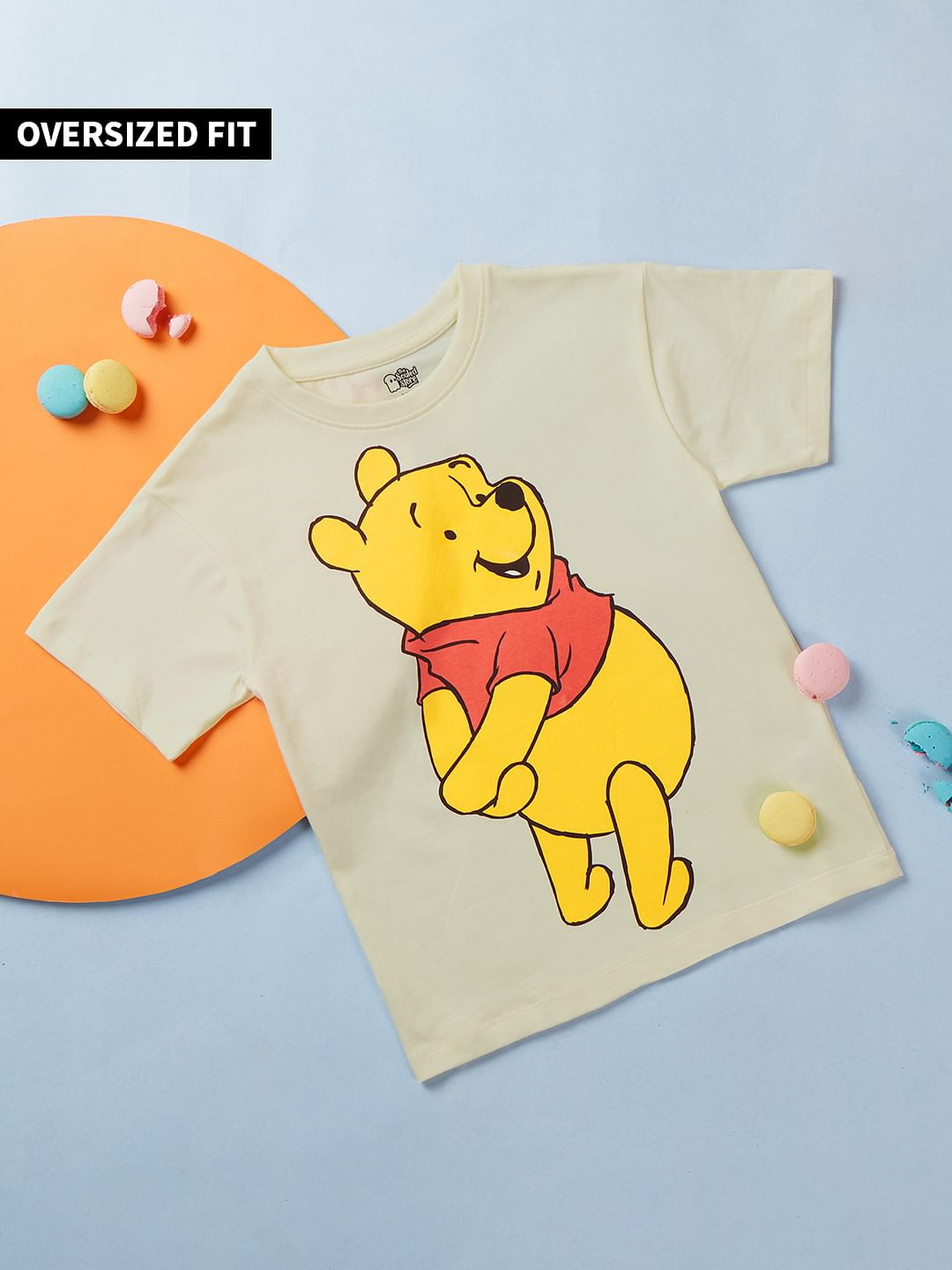 Disney Winnie The Pooh Girls Cotton Oversized T Shirts