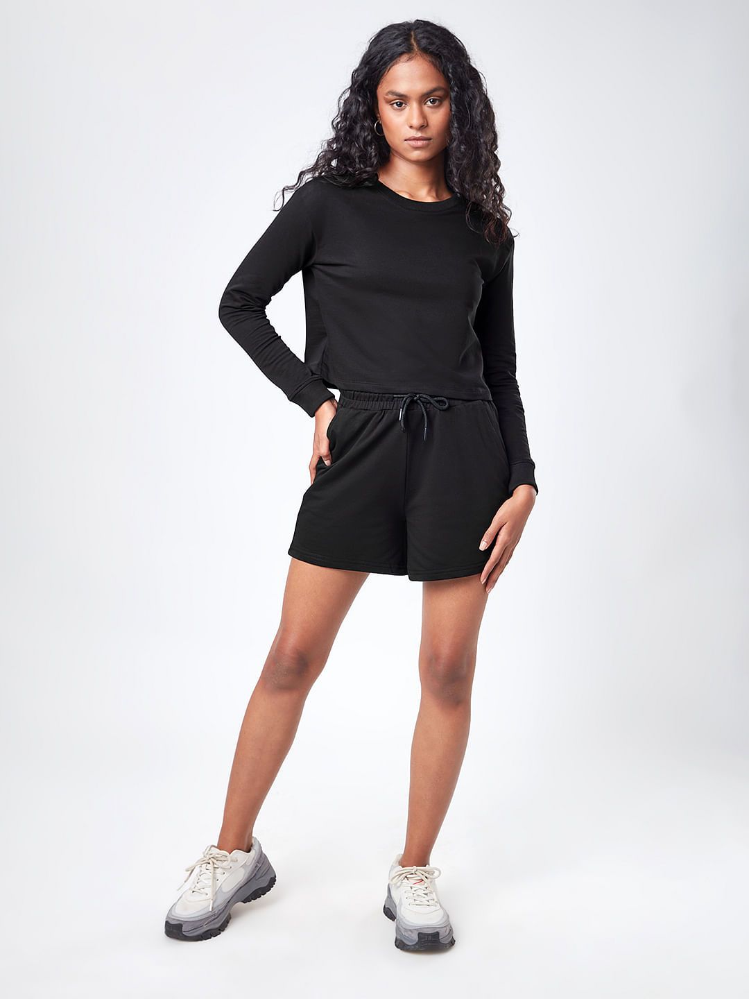 Buy Solids: Midnight Black Set Women Co-ord Sets online at The Souled ...