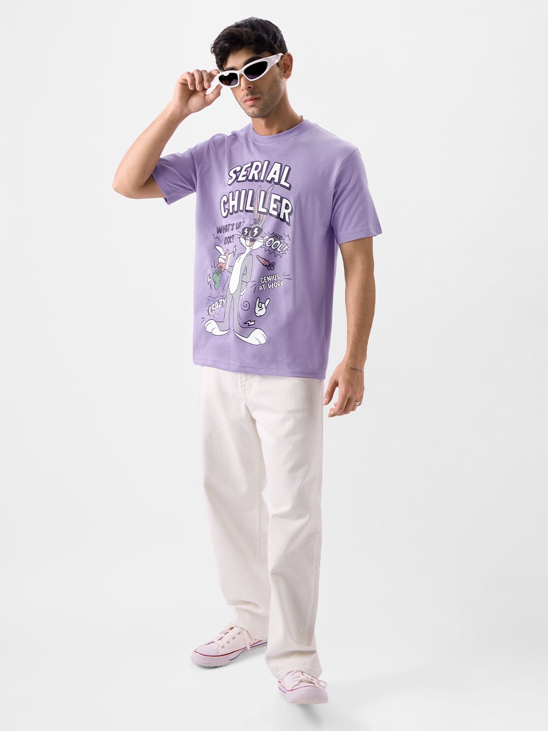 Buy Looney Tunes: Serial Chiller Men Relaxed Fit T-Shirts Online