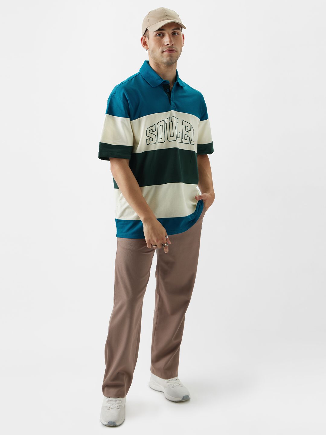 Buy TSS Originals: Horizon Stripe Oversized Polos Online