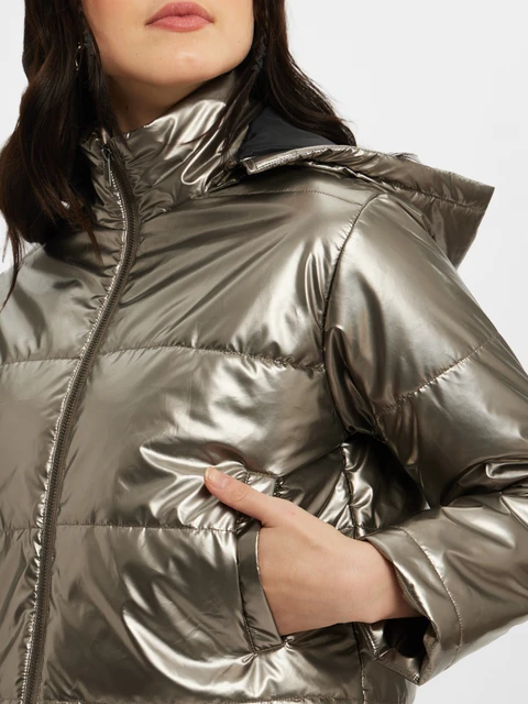 Buy TSS Originals: Dark Silver Women Puffer Jackets online at The ...