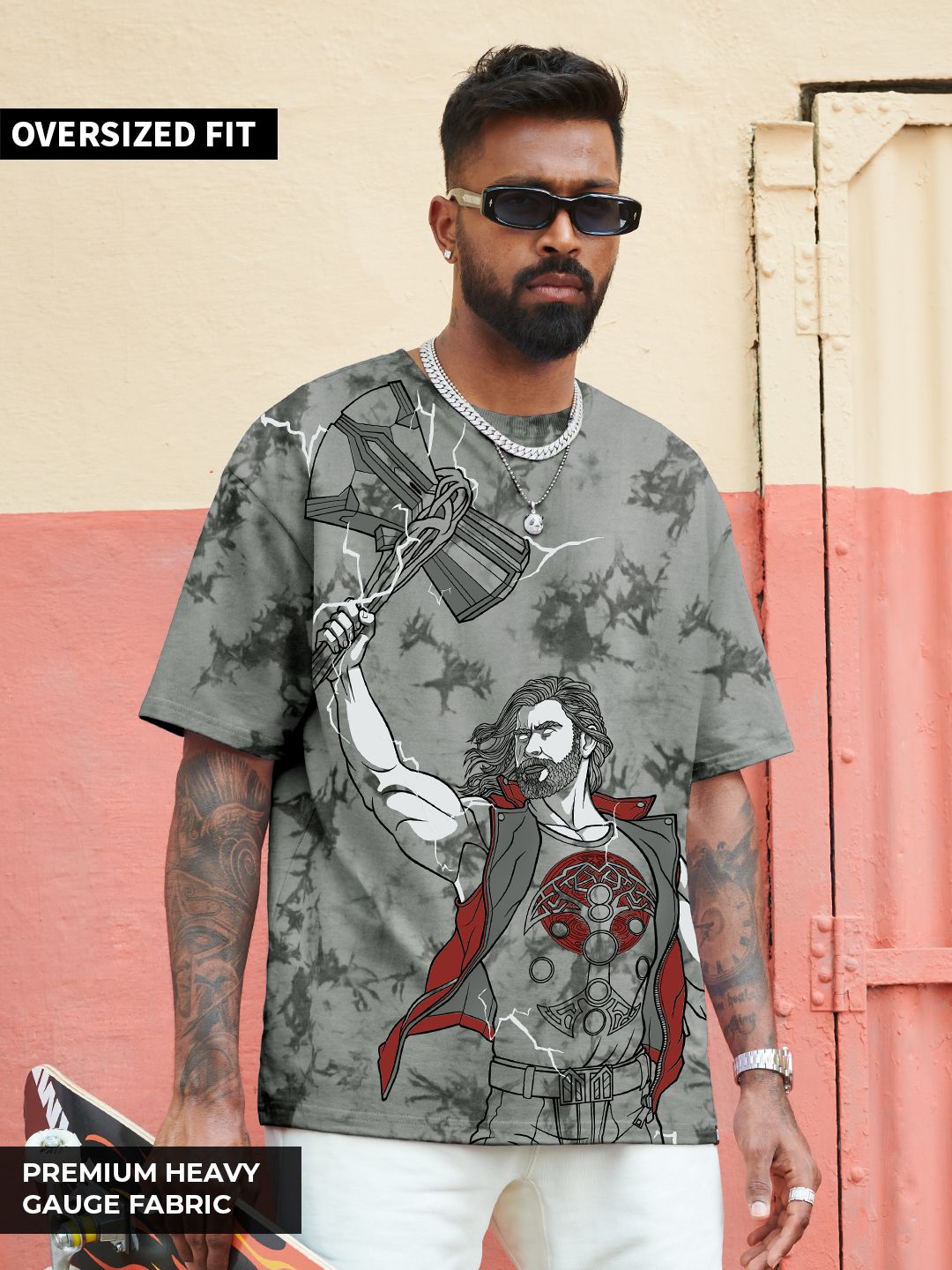 Buy Thor: Over Thunder Oversized T-shirt Online