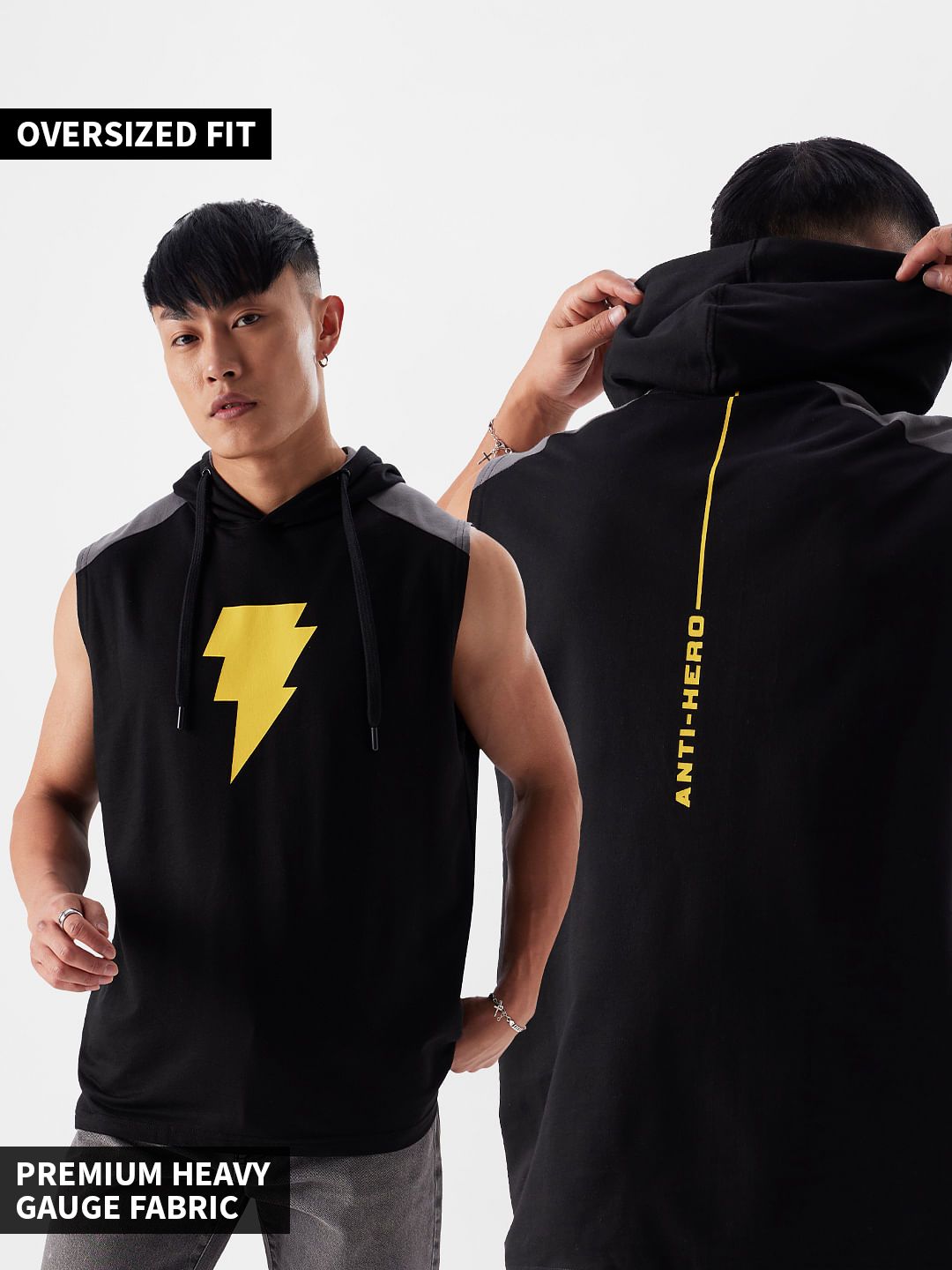 Buy Black Adam: Anti Hero Men Hooded Vest For Men Online.