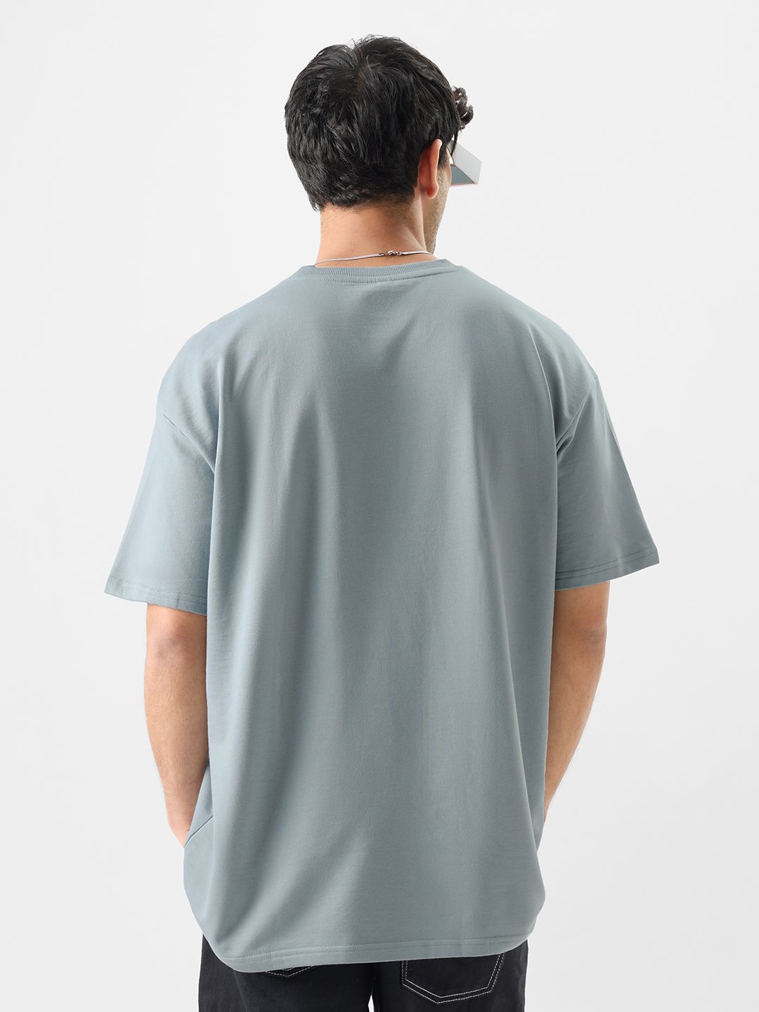 Buy Solids: Slate Grey Oversized T-Shirts Online