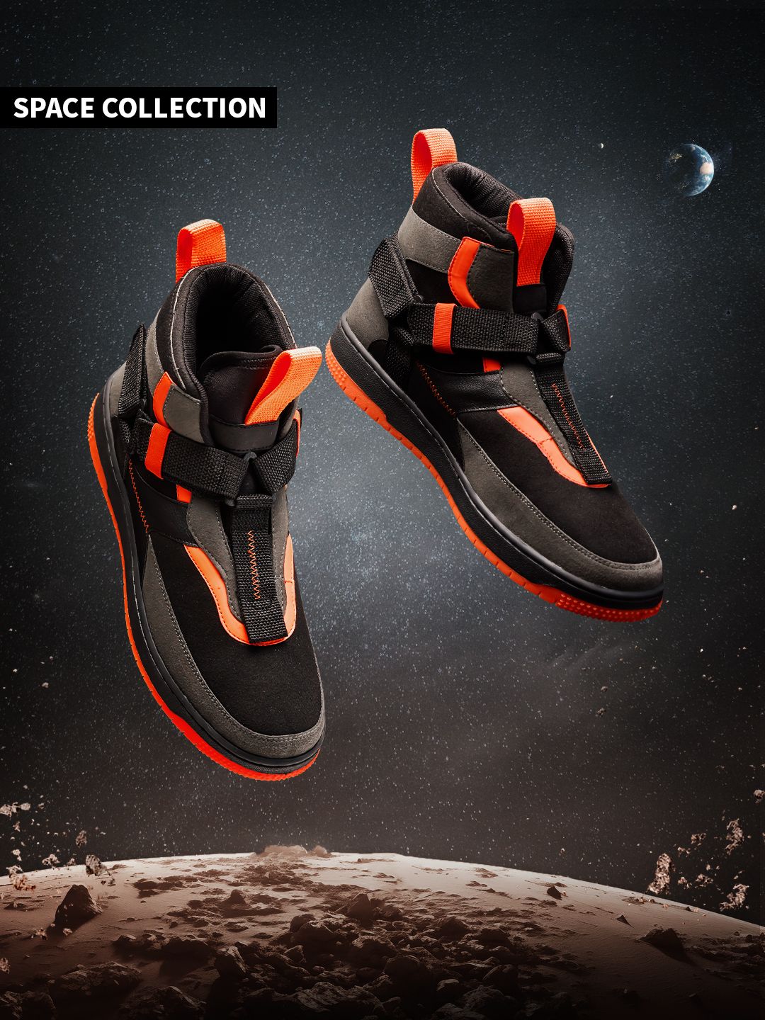 Space Edition: Mars9182 Men High Top Sneakers at The Souled Store