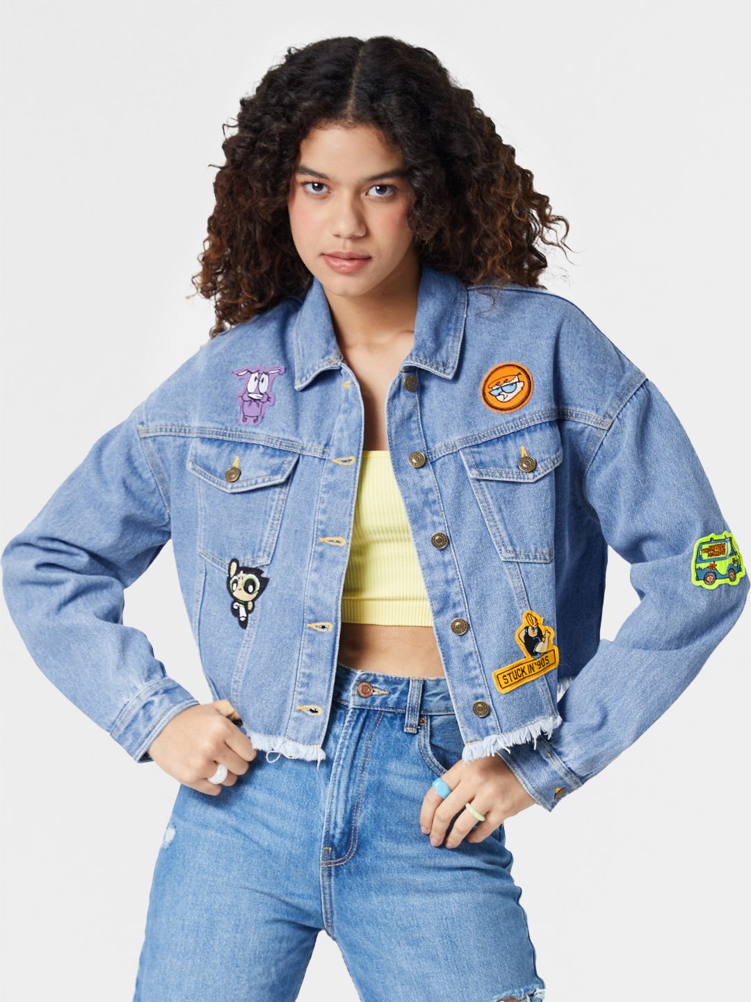 Buy Official Cartoon Network Stuck In 90's Women Denim Jacket Online