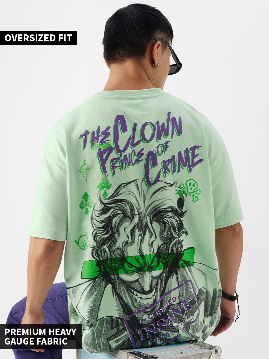 Buy Joker: Certified Insane Oversized T-Shirts Online