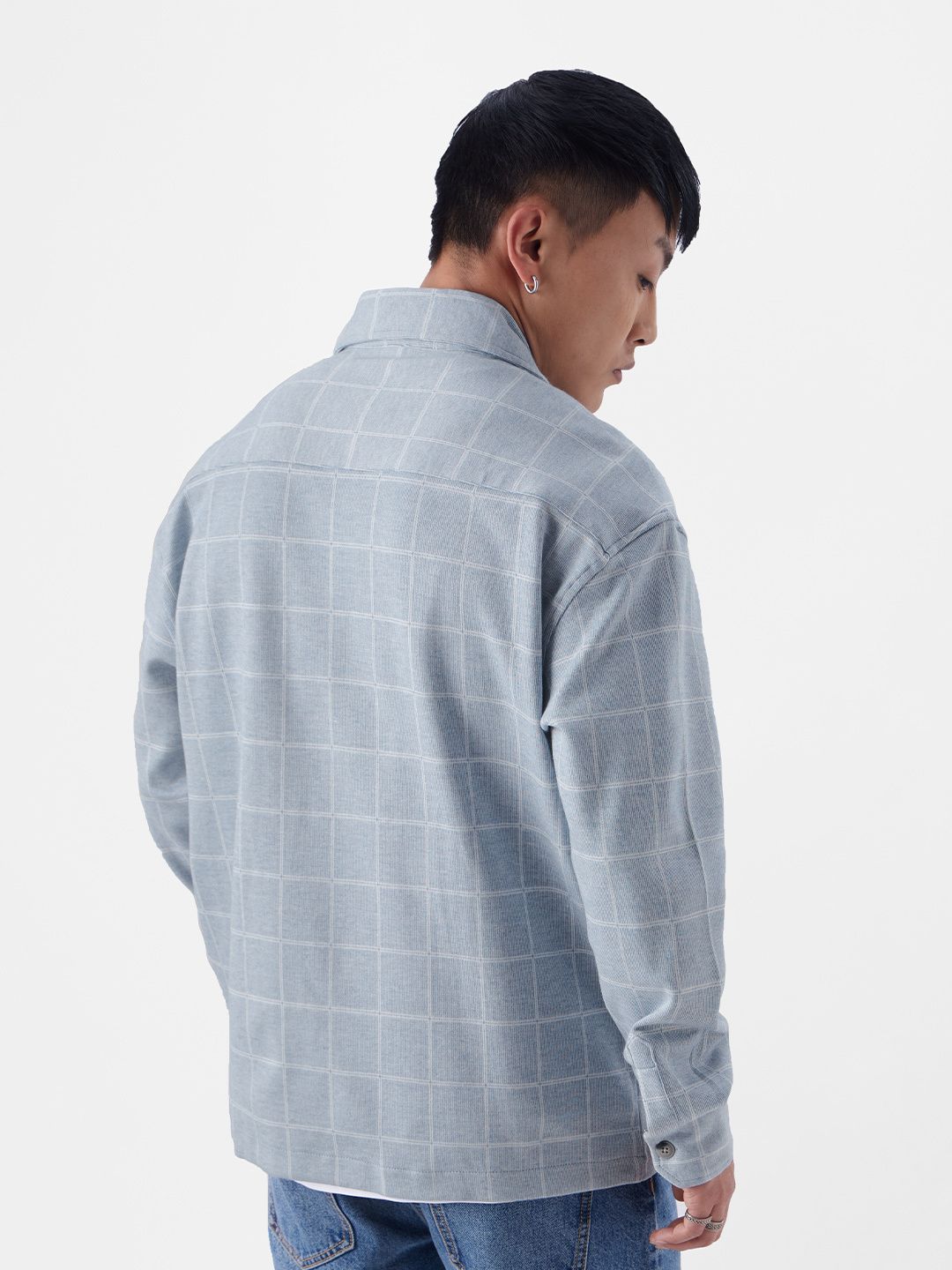 Buy TSS Originals: White Windowpane Men's Shacket Online